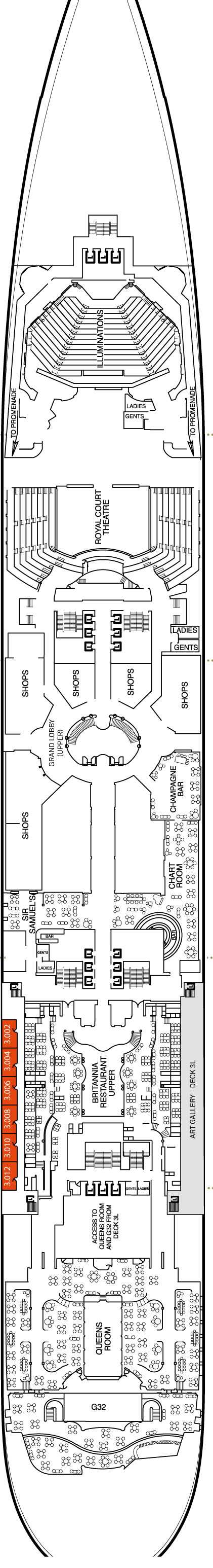 Deck Plans- Queen Mary 2 - Planet Cruise